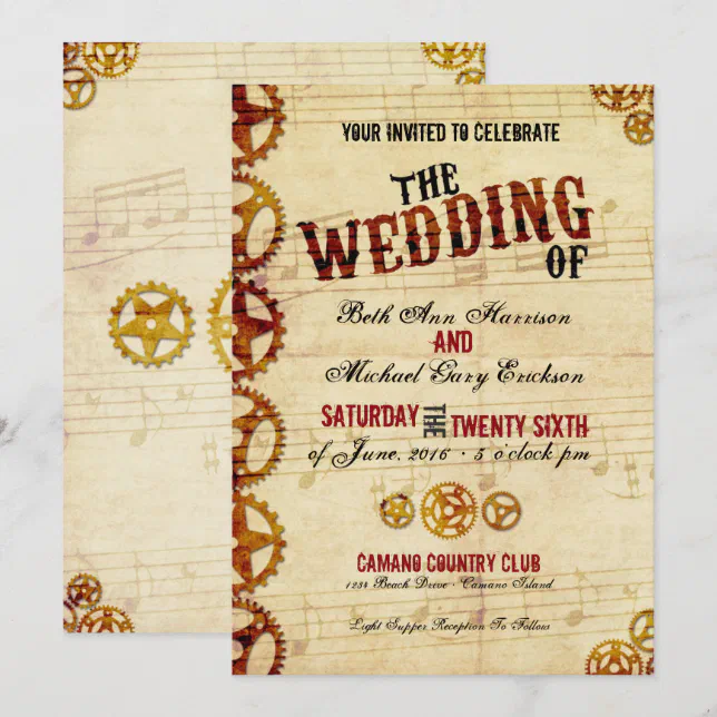 Steampunk Wedding Invitation | Zazzle