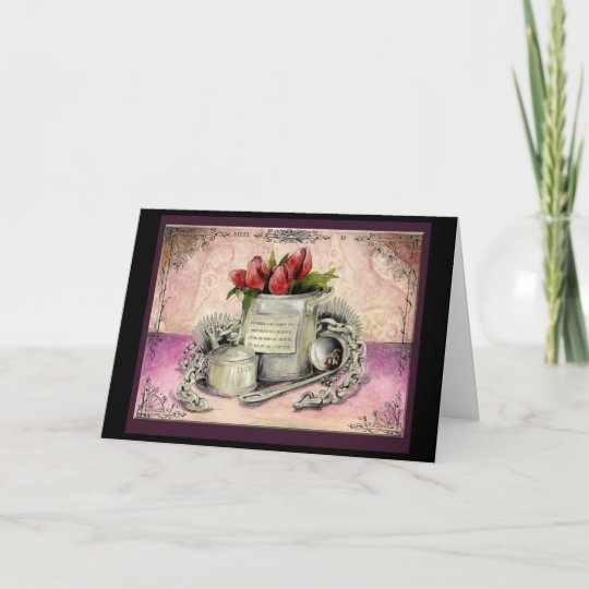 Steel 11th Year Wedding Anniversary Gift Card Zazzle co uk
