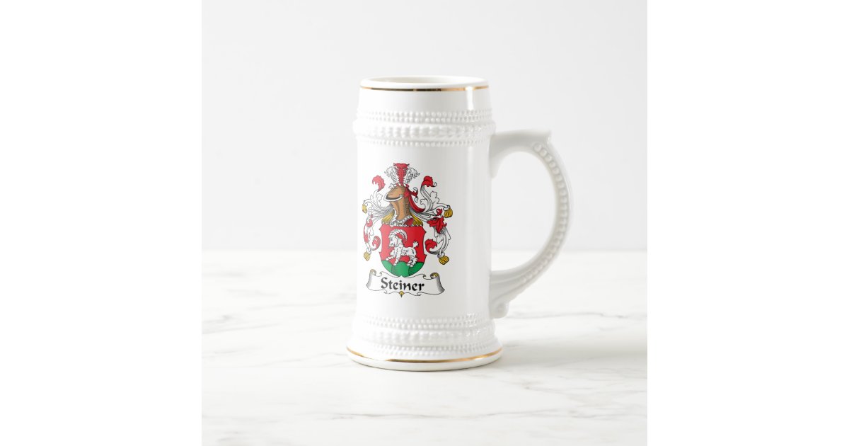 Steiner Family Crest Beer Stein | Zazzle