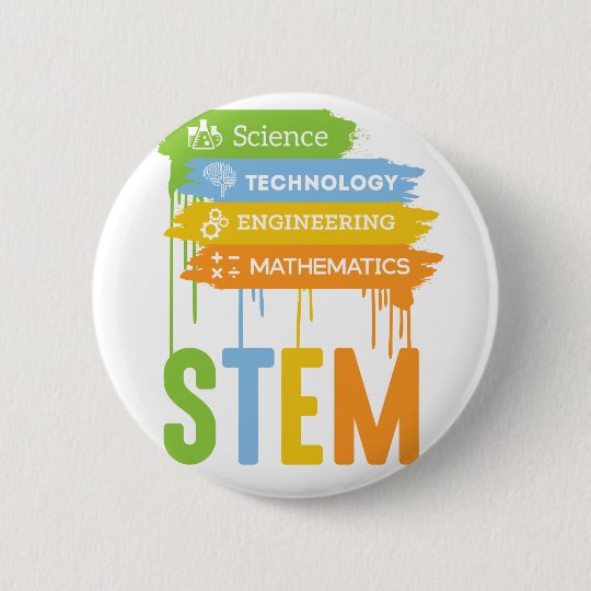 STEM Science Technology Engineering Math School 6 Cm Round Badge ...