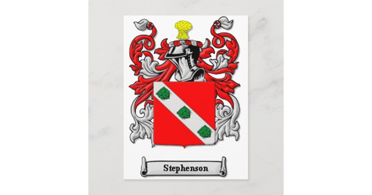 Stephenson Family Coat of Arms Postcard | Zazzle