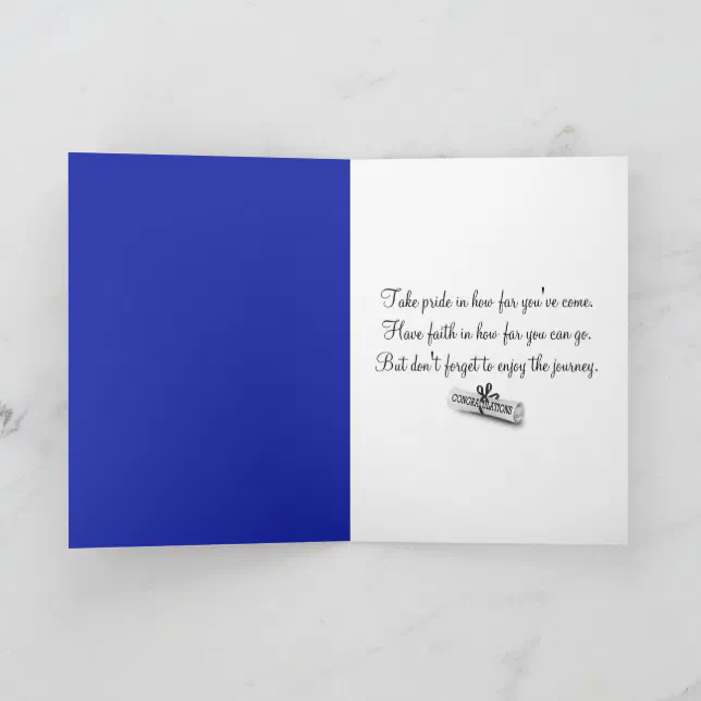 Stick Girl Graduate with Hair and Diploma Card | Zazzle
