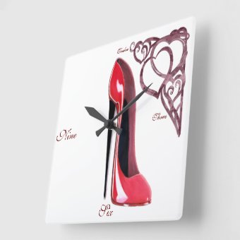 Stiletto Shoe Art Clocks | Zazzle