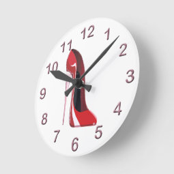 Stiletto Shoe Art Clocks | Zazzle