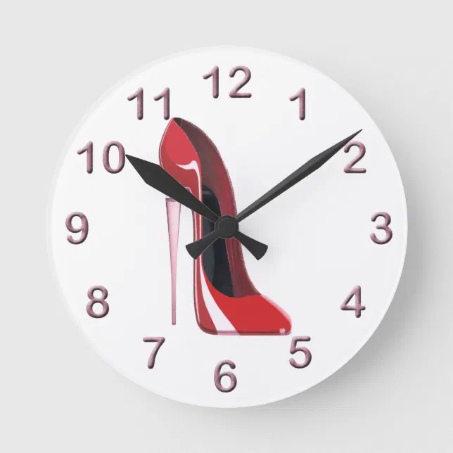 Stiletto Shoe Art Clocks | Zazzle