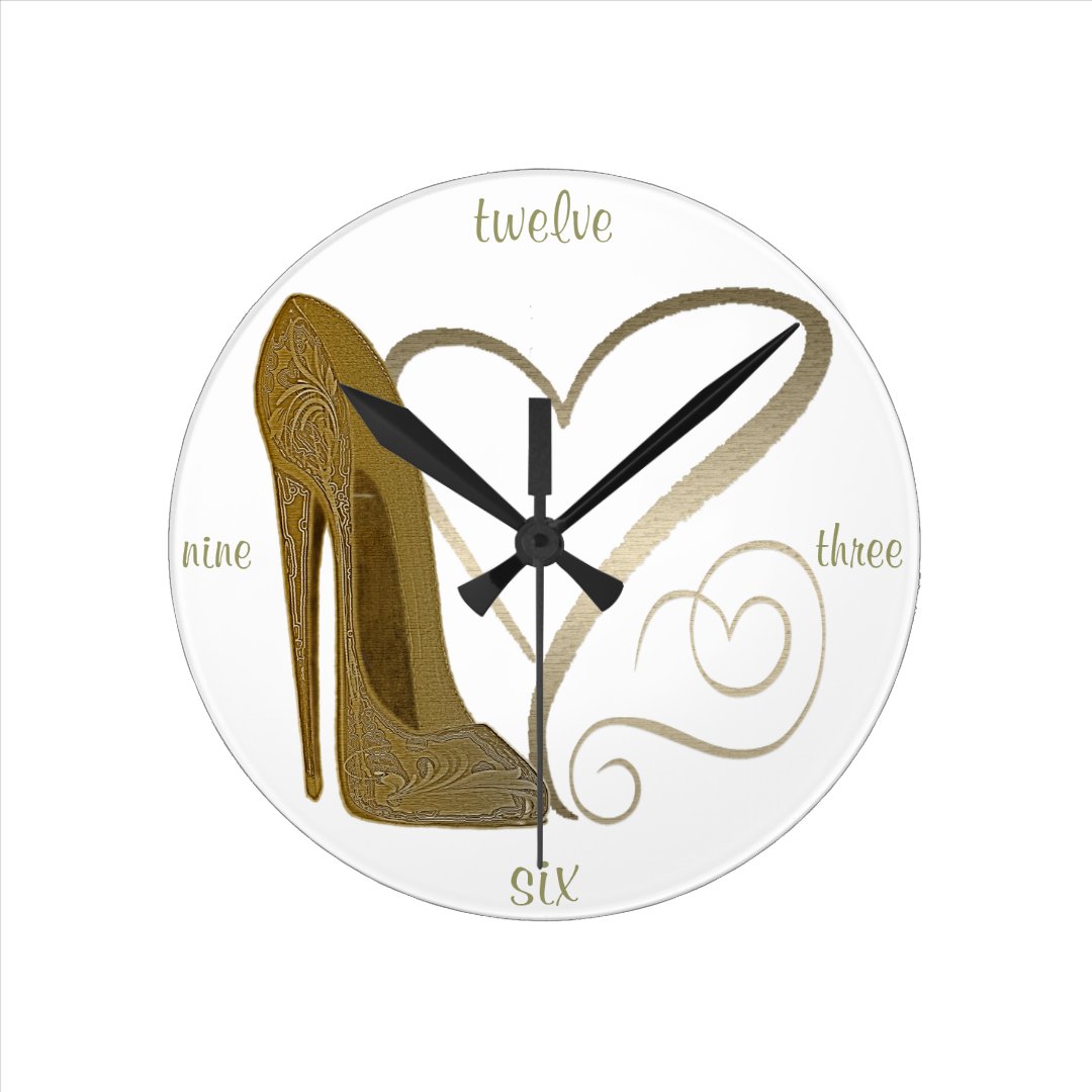 Stiletto Shoe Art Clocks | Zazzle