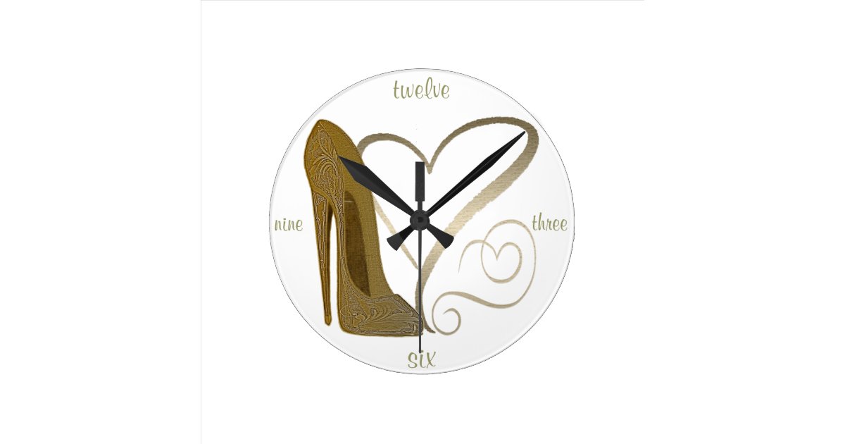 Stiletto Shoe Art Clocks | Zazzle