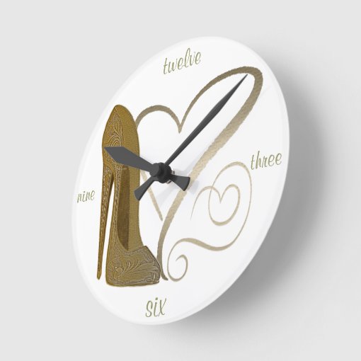 Stiletto Shoe Art Clocks | Zazzle
