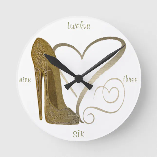 Stiletto Shoe Art Clocks | Zazzle