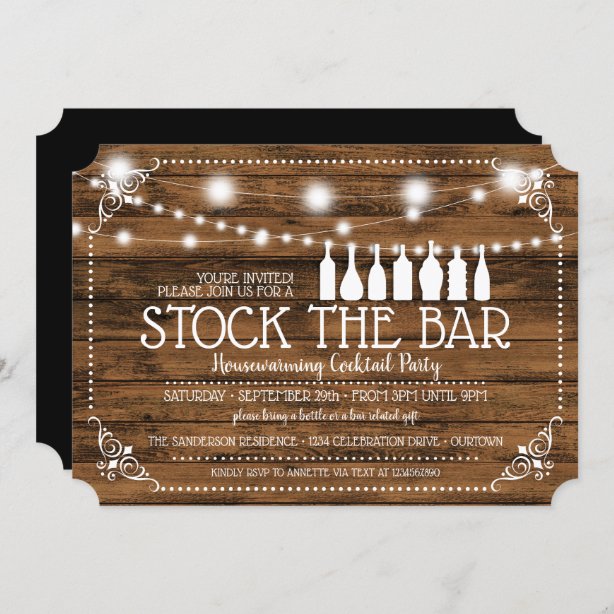 Stock The Bar Party Invitations | Zazzle UK