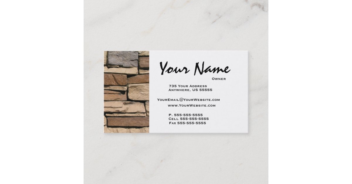 Stone Masonry Business Cards | Zazzle