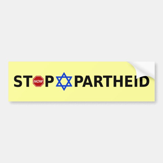 Stop Apartheid Bumper Sticker | Zazzle.co.uk