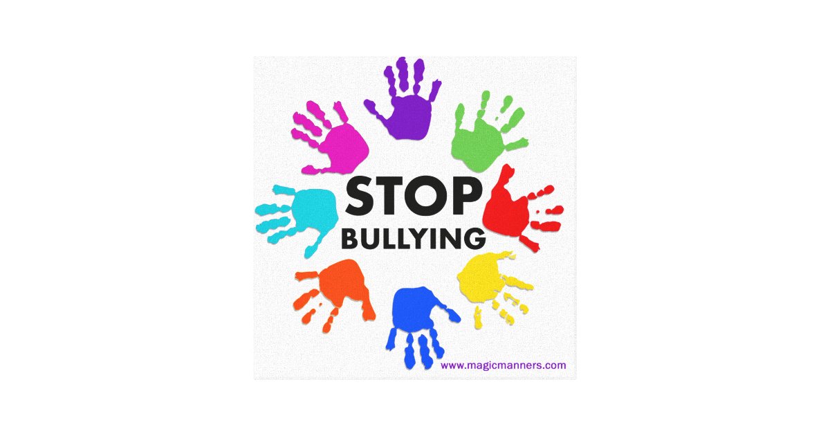 Stop Bullying Canvas Art | Zazzle