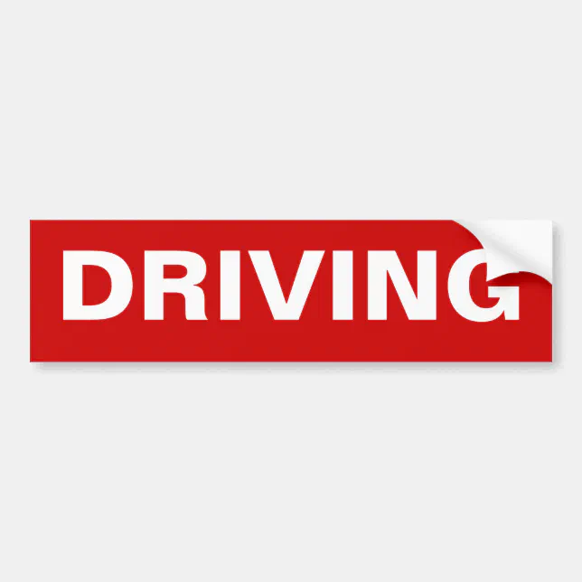 STOP DRIVING BUMPER STICKER | Zazzle