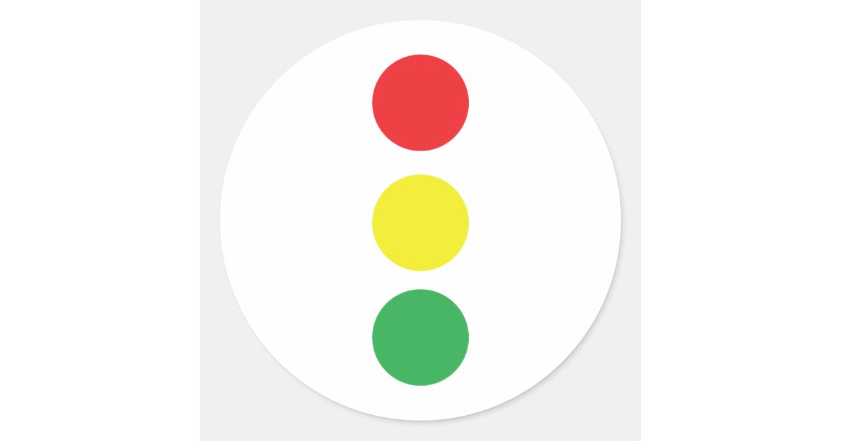 stop light icon classic round sticker | Zazzle