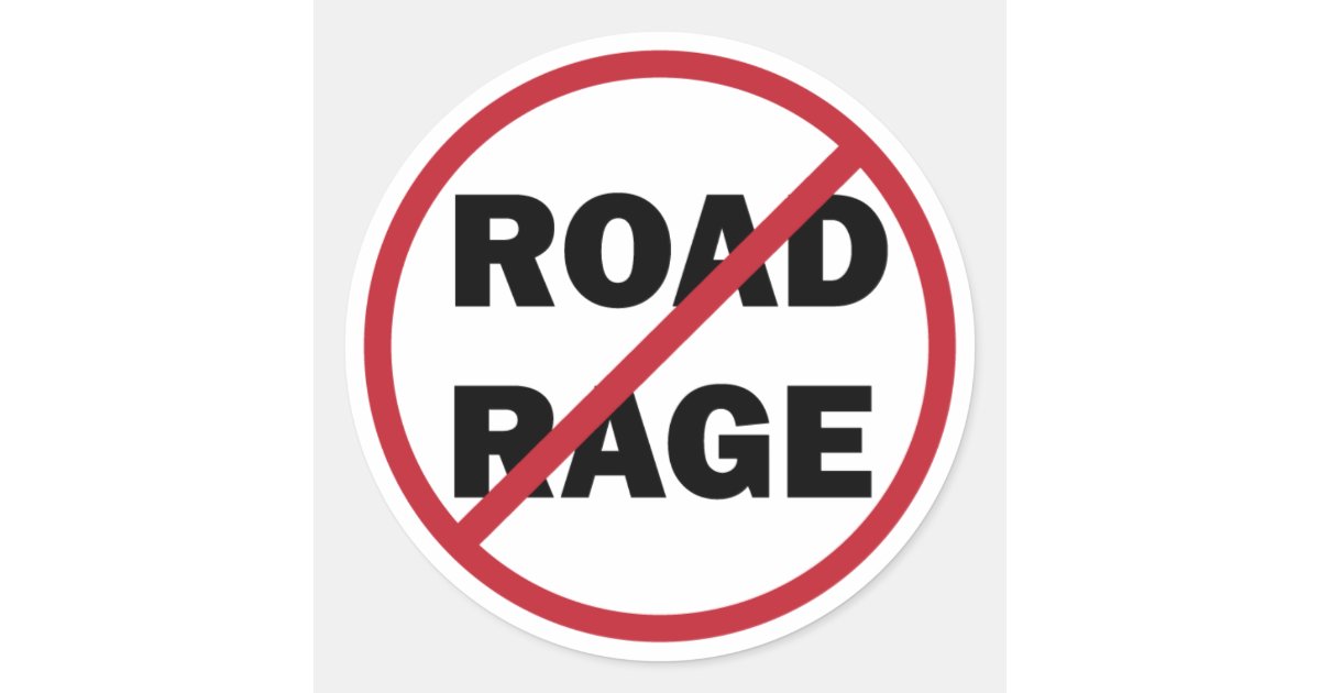 Stop Road Rage Classic Round Sticker | Zazzle