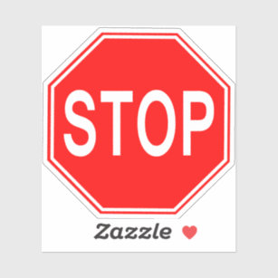 Stop Sign Stickers & Labels | Zazzle UK