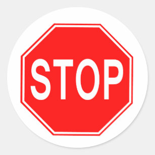 Stop Sign Stickers & Labels | Zazzle UK