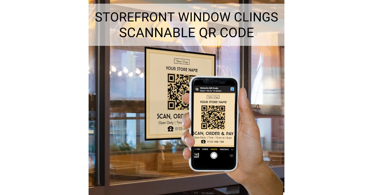 Store Sign Scannable QR Code | Scan, Order and Pay | Zazzle