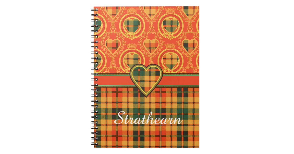 Strathearn clan Plaid Scottish tartan Notebook | Zazzle