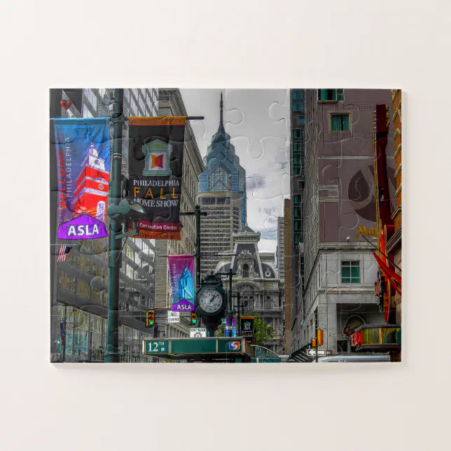 Street Scene Philadelphia Jigsaw Puzzle | Zazzle
