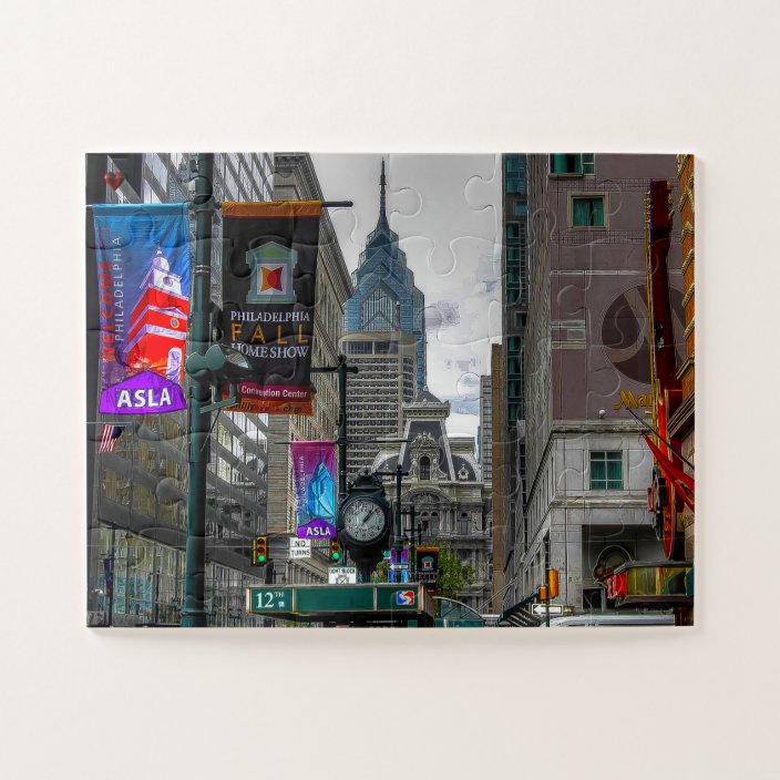 Street Scene Philadelphia Jigsaw Puzzle | Zazzle.co.uk