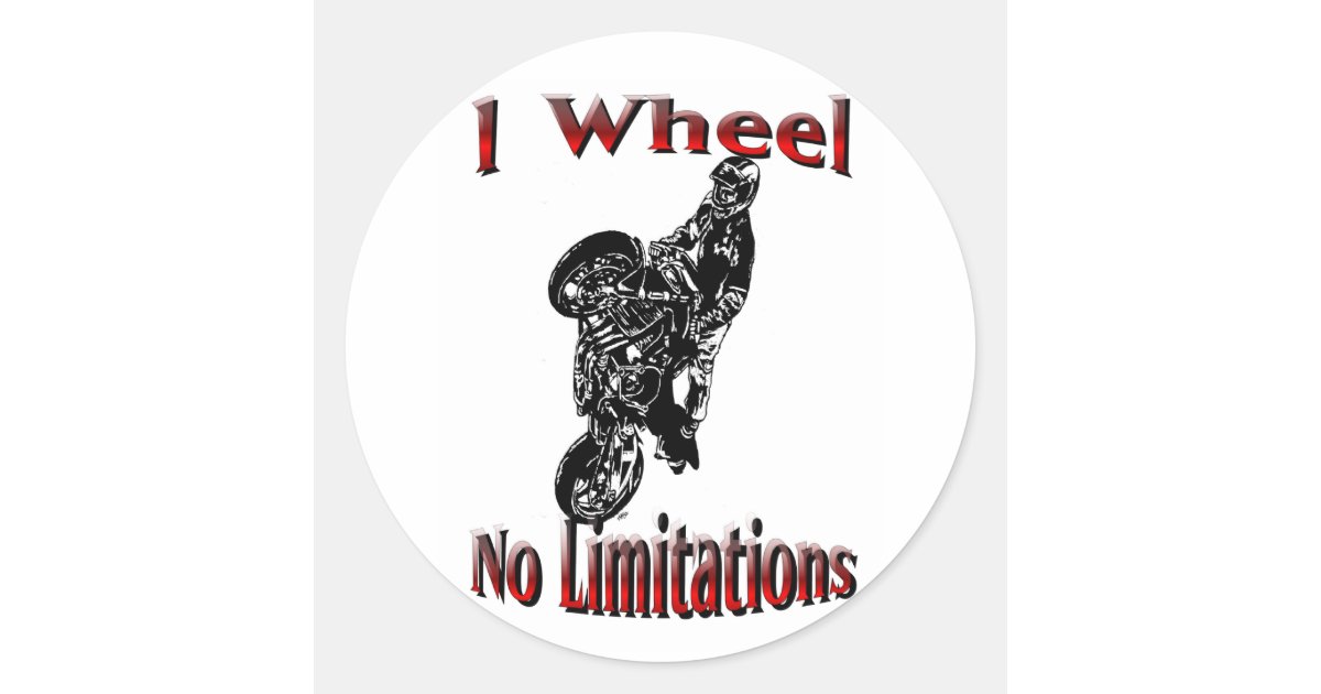 Streetbike Stunt Stickers No Limitations | Zazzle