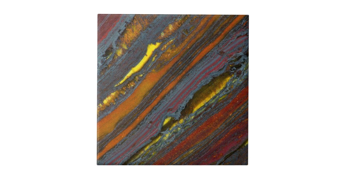 Striped Australian Tiger Eye Tile | Zazzle