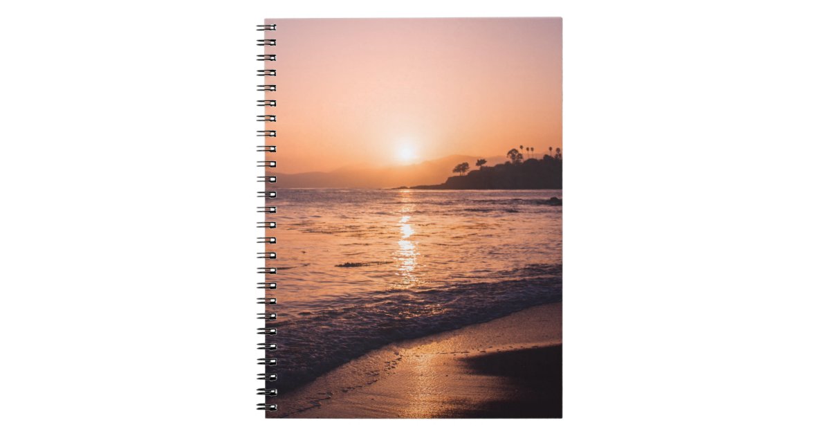 Stunning Beach Sunset Notebook | Zazzle