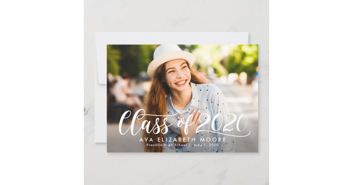 Styled Class Graduation Announcement Invitation | Zazzle