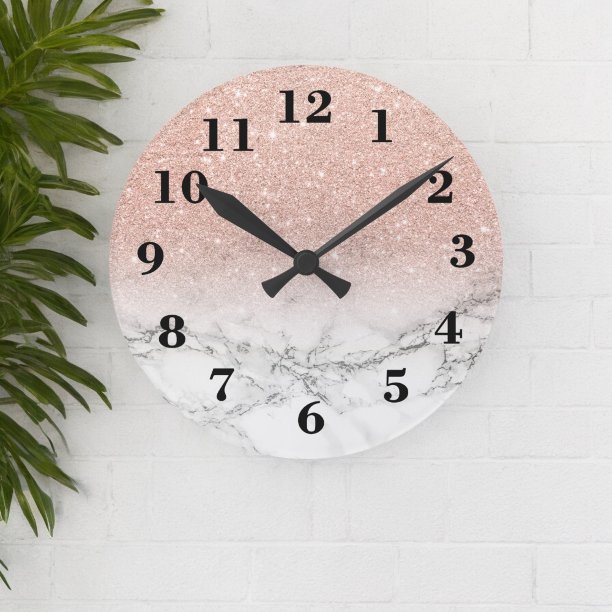 Pink And White Wall Clocks | Zazzle UK