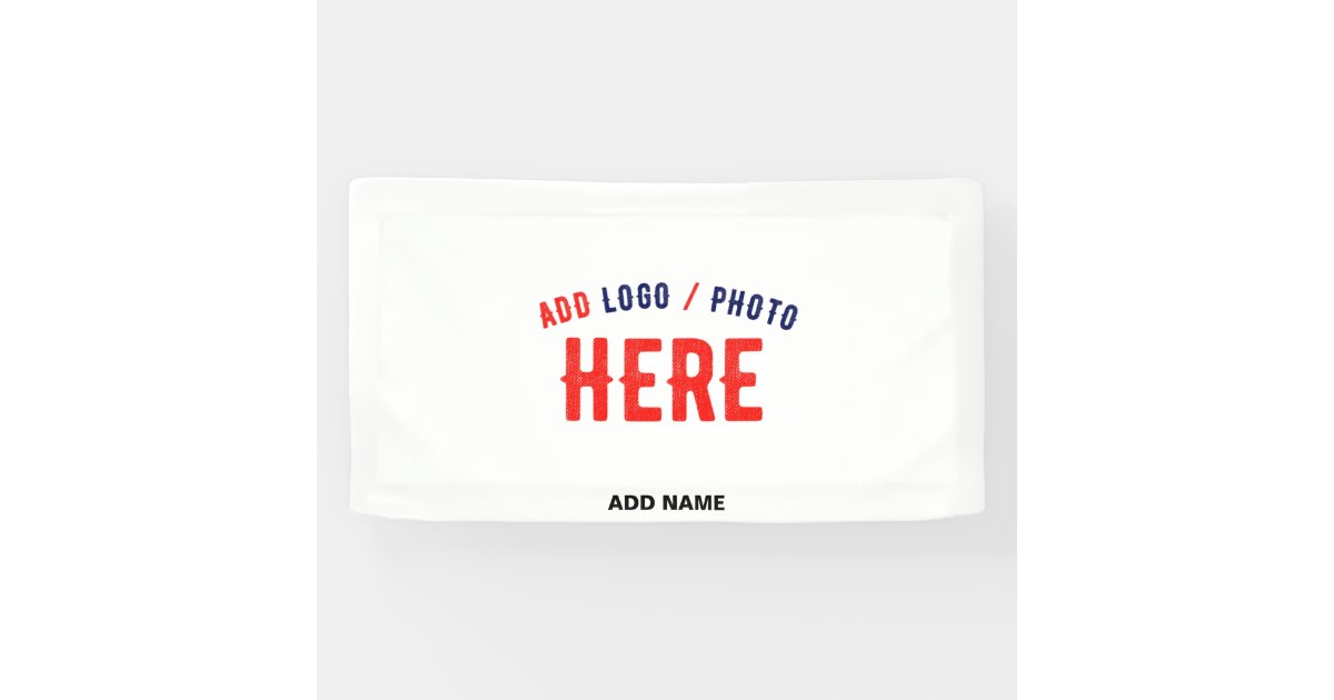 STYLISH MODERN CUSTOMIZABLE WHITE VERIFIED BRANDED BANNER | Zazzle