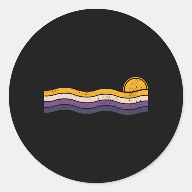 Subtle Nonbinary Pride Flag Classic Round Sticker | Zazzle
