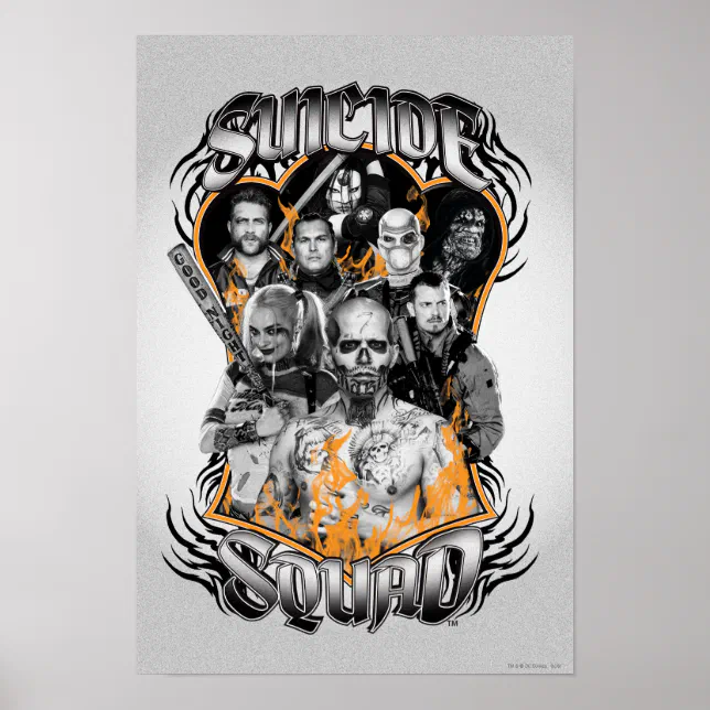 Suicide Squad | Task Force X Tribal Tattoo Poster | Zazzle
