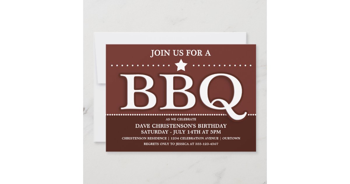 Summer BBQ Party Invitations | Zazzle