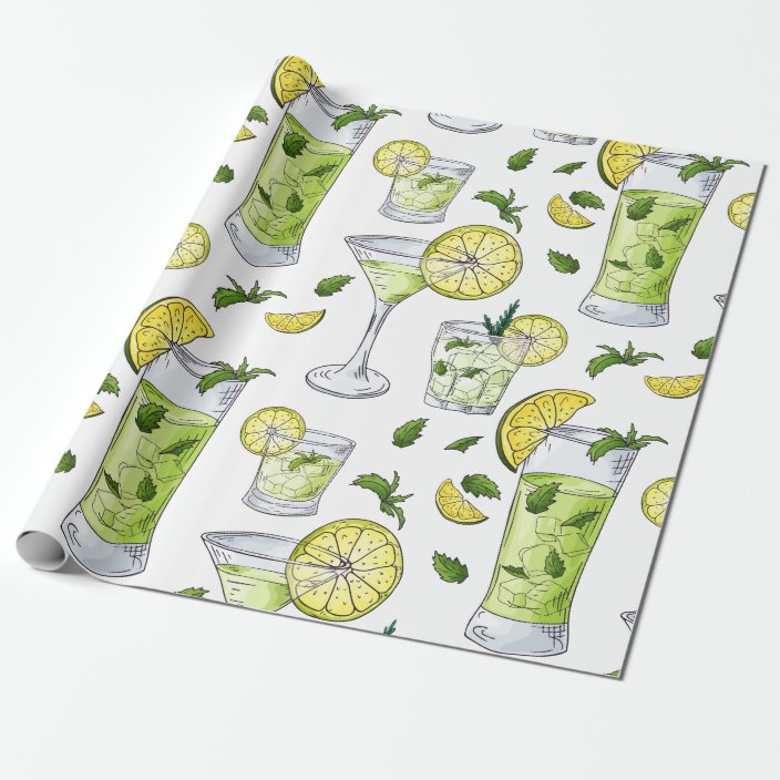 Summer Cocktails Wrapping Paper | Zazzle.co.uk