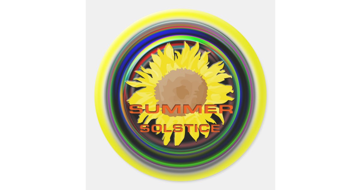 Summer Solstice Classic Round Sticker | Zazzle