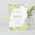 Summer Watercolor Lavender Lemons 100th Birthday Invitation | Zazzle