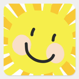 Happy Sun Stickers & Labels | Zazzle UK