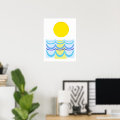 Sun Over the Water Abstract Poster | Zazzle