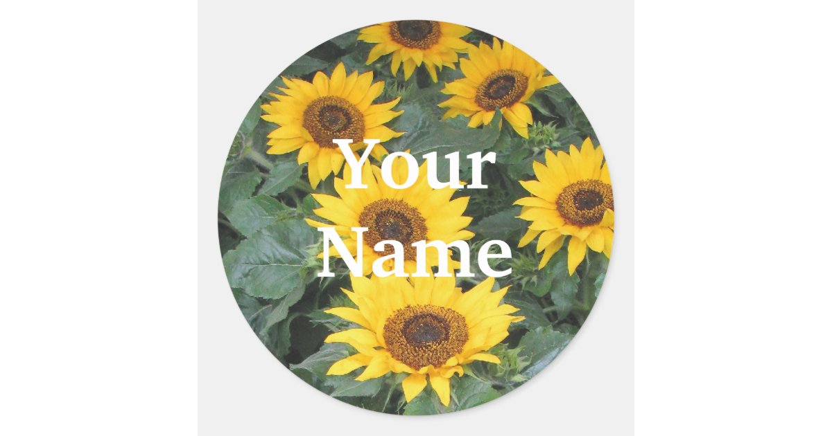 Sunflower Name Tags | Zazzle