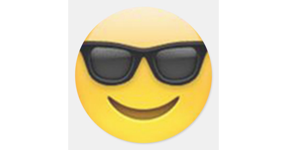 sunglasses emoji sticker | Zazzle