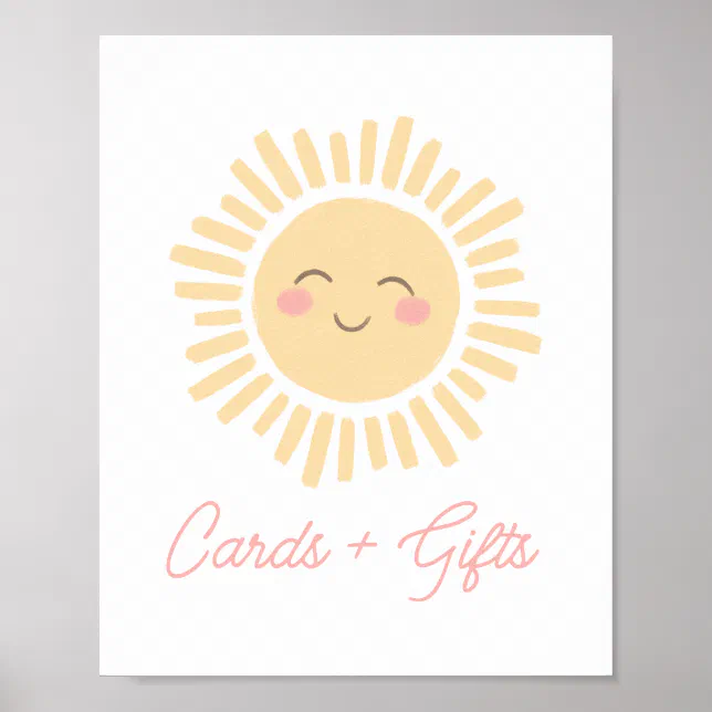 Sunshine Sun Birthday Party Cards and Gifts Sign | Zazzle