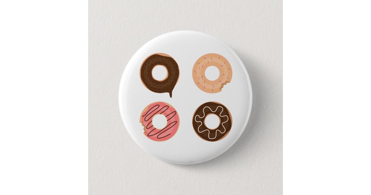 Super cute set of doughnuts pin | Zazzle