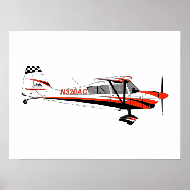 Super Decathlon Poster with Sporty Paint Scheme | Zazzle