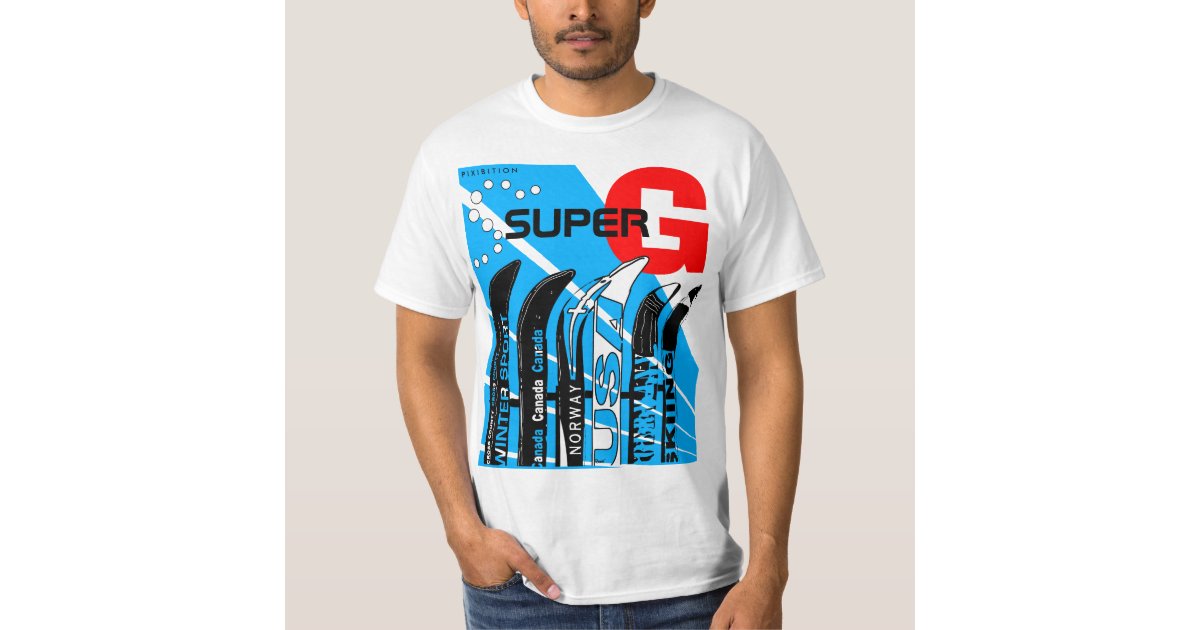 Super-G Ski Winter Sport Snowblade T-Shirt | Zazzle