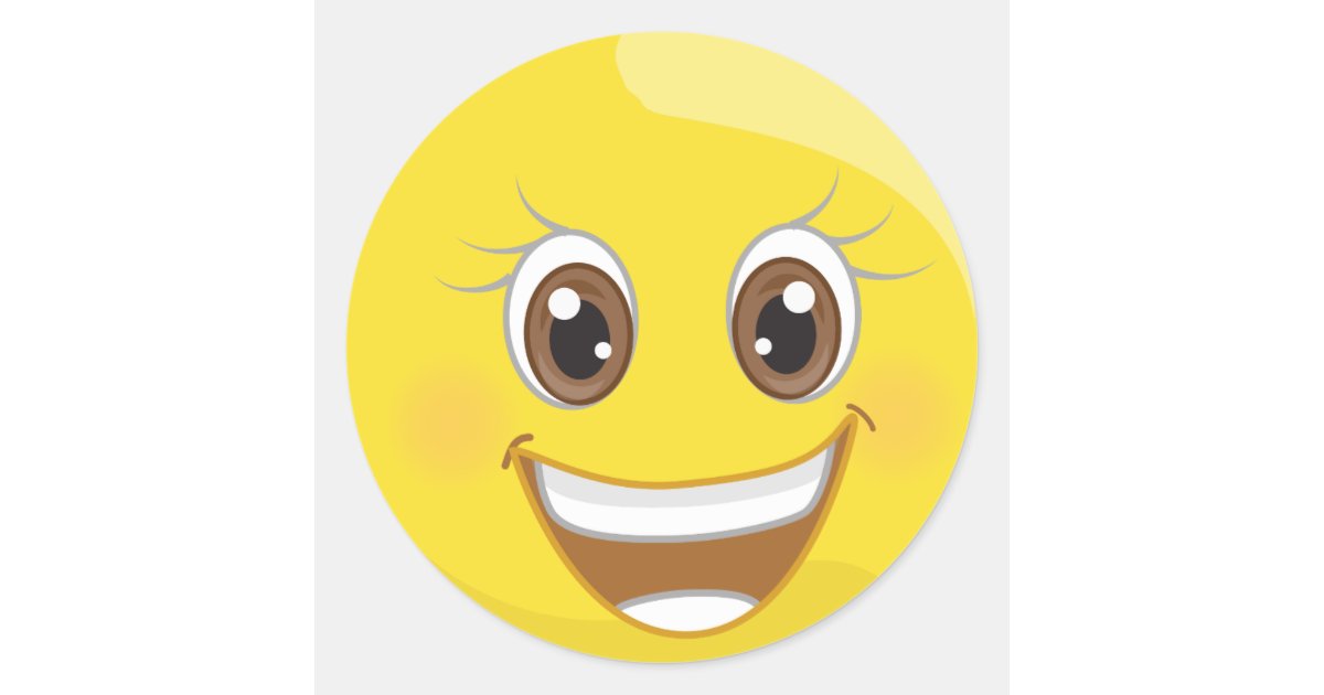 Super Happy Smile Emoji Stickers | Zazzle.co.uk