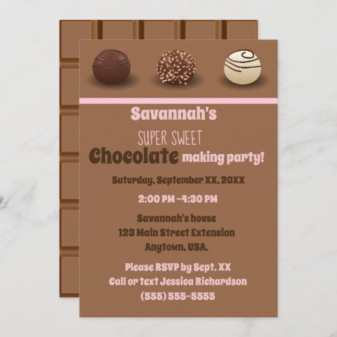 Chocolate Party Invitations | Zazzle UK