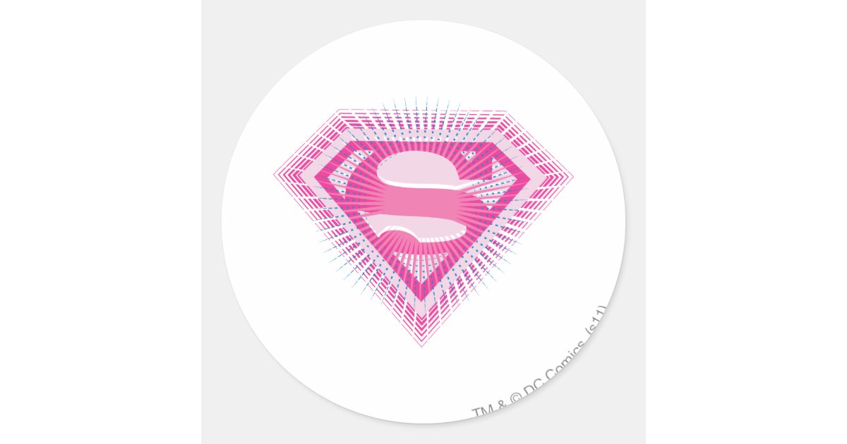 Supergirl Pink Logo Classic Round Sticker | Zazzle
