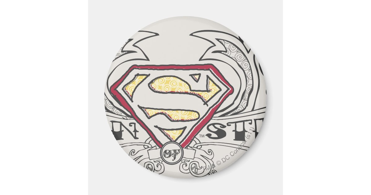 Superman Stylised | Texture Logo Magnet | Zazzle